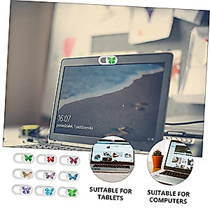 SOLUSTRE Computer Camera Computer Camera Computer Camera 9pcs Slide Webcam Phone Butterflies Adhesive Web Cover Ornament Laptop with Pattern Blocker Camera Computers Laptops Pc Camera Pc Camera