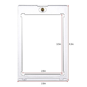 UTCTBC 35 PT Strong Magnetic Cards Sleeves 6 Card Brick + 1 Display Stand Clear Soft Pro Card Holder Fit Standard Trading Cards, Sports Cards,