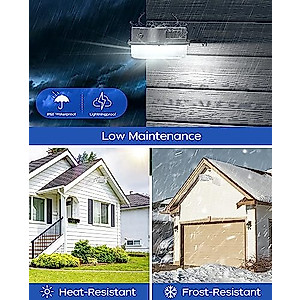 CINOTON 42W LED Barn Light Dusk to Dawn Outdoor Lighting and 150W/100W/75W LED Flood Light D2D 5000K Slipfitter Mount