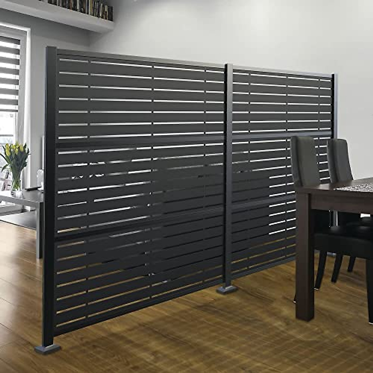 Barrette Outdoor Living 73030581 Boardwalk Decorative Screen Panel, Black