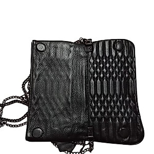 Meboer Women's Casual Leather Chain Crossbody Bag Diamond Check Embroidery Party Bag