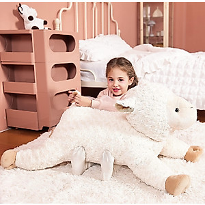 IKASA Large Sheep Stuffed Animal Plush Toy,Giant Lamb Cute Jumbo Soft Toys,30" Huge Big Size Plushy Fat Oversized Plushie,Gifts for Kids (Sheep)