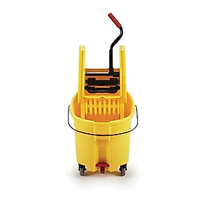 Rubbermaid Commercial Down Press Wringer for WaveBrake Buckets, 16-32 oz Capacity, Yellow, Heavy Duty Mopping/Cleaning for Professional/Janitorial Use
