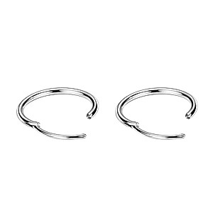 FANSING Earrings for Women Hoop Earrings Trendy Cartilage Earring Hoop Surgical Steel Earrings for Men Silver 8mm