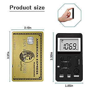 Personal AM/FM Pocket Radio Portable VR-robot, Mini Digital Tuning Walkman Radio, with Rechargeable Battery, Earphone, Lock Screen for Walk/Jogging/Gym/Camping