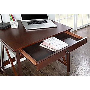 Linon Home Dcor Titian Laptop Desk, Antique Tobacco, 31.5" W x 24.02" D x 30" H