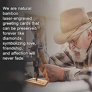 DELLA STELLA Wooden Romantic Valentine's Day Card,You and Me Handmade Greeting Card, Birthday/Anniversary/Christmas Gifts Cards,Gift Cards for Wife or Husband Birthday