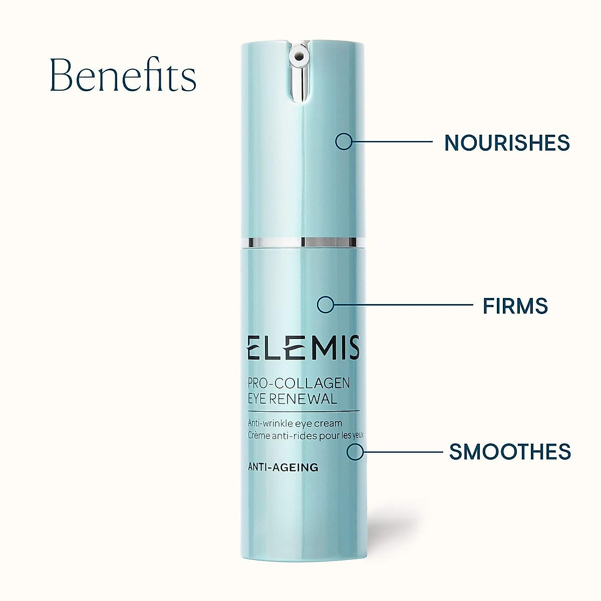ELEMIS Pro-Collagen Eye Renewal | Nutrient-Rich Intensive Daily Anti-Wrinkle Eye Cream Deeply Nourishes, Firms, and Smoothes Delicate Skin | 15 mL