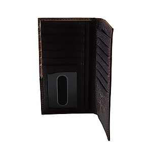 ARIAT Men's Cross Corner Inlay Rodeo Western Wallet, Brown, One Size