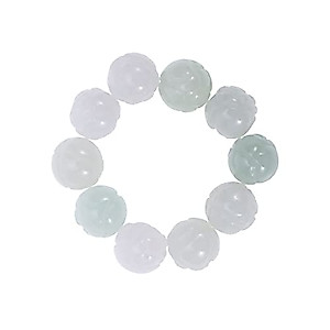 SEWACC 10pcs Obsidian Beads Craft Beads Kit Obsidian Lava Stone Beads Gemstone Loose Beads Jewelery Making Beads Jade Beads Beading Jewelry Set Suite Bracelets Scattered Beads Lotus Charm