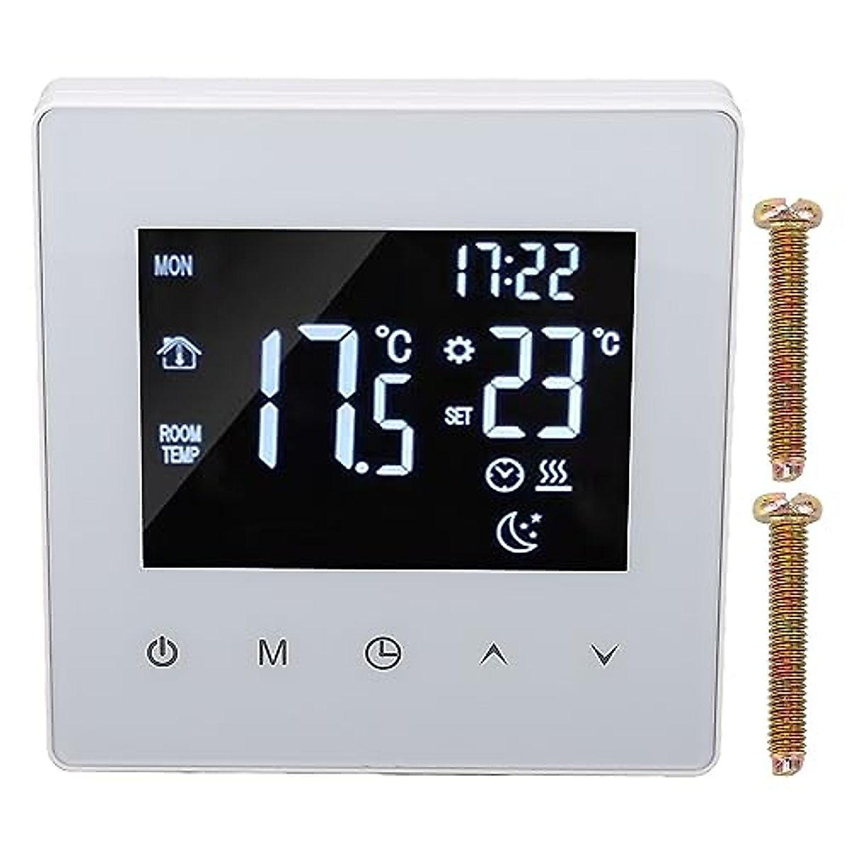 Intelligent Thermostat Touch Screen Programmable Thermostat Constant Temperature Controller Floor Heating Thermostat AC 90‑240V (K2MRH3A)