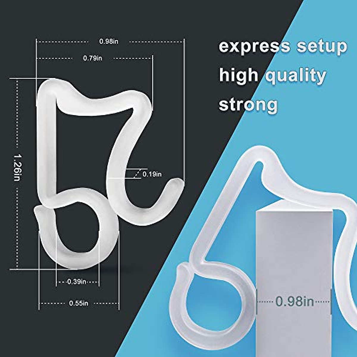 Holiday Hang Gutter Hooks for Christmas Decoration String Lights Weatherproof Outdoor Lights Clip for Halloween Xmas(100 Pieces)