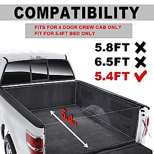 CHEDA Fender Flares Kit Compatible with 2005-2011 Dodge Dakota with 5.4ft (64.9") Bed, Fits for 4 Door Crew Cab Only