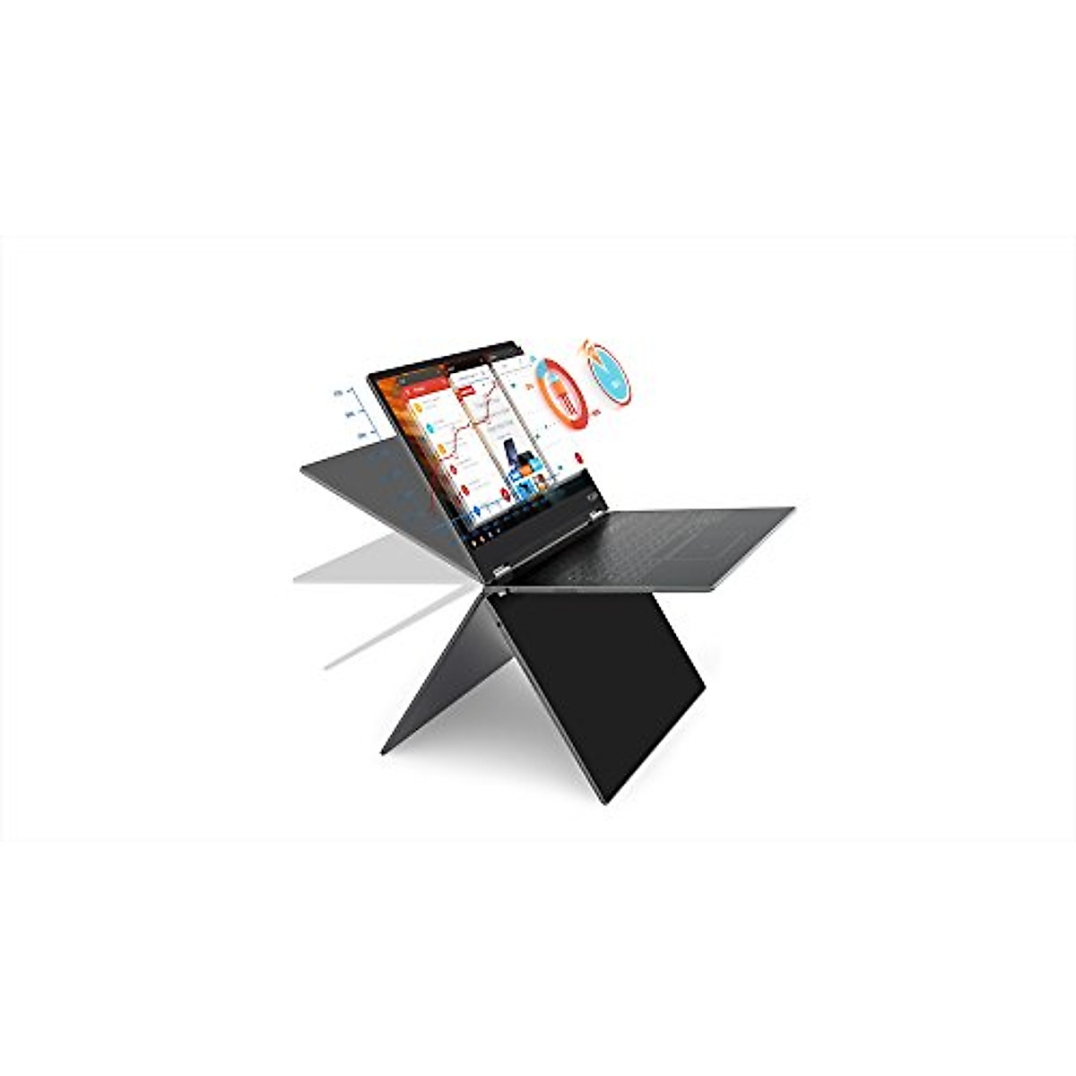Lenovo Yoga A12 Tablet (2 in 1), 12.2" HD (1280x800) IPS, Intel Atom x5-Z8550 Processor, 2GB RAM, 32GB eMMC SSD, Android 6.0, Color: Gunmetal Grey