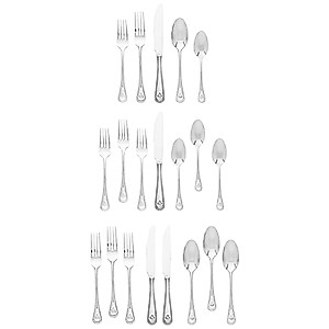 Towle Everyday Nautical 20-Piece Stainless Steel Flatware Set, Service for 4