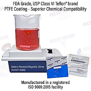 SP Bel-Art Spinbar Giant Polygon Teflon Magnetic Stirring Bar; 108 x 27mm, White, Without Pivot Ring (F37118-0004)