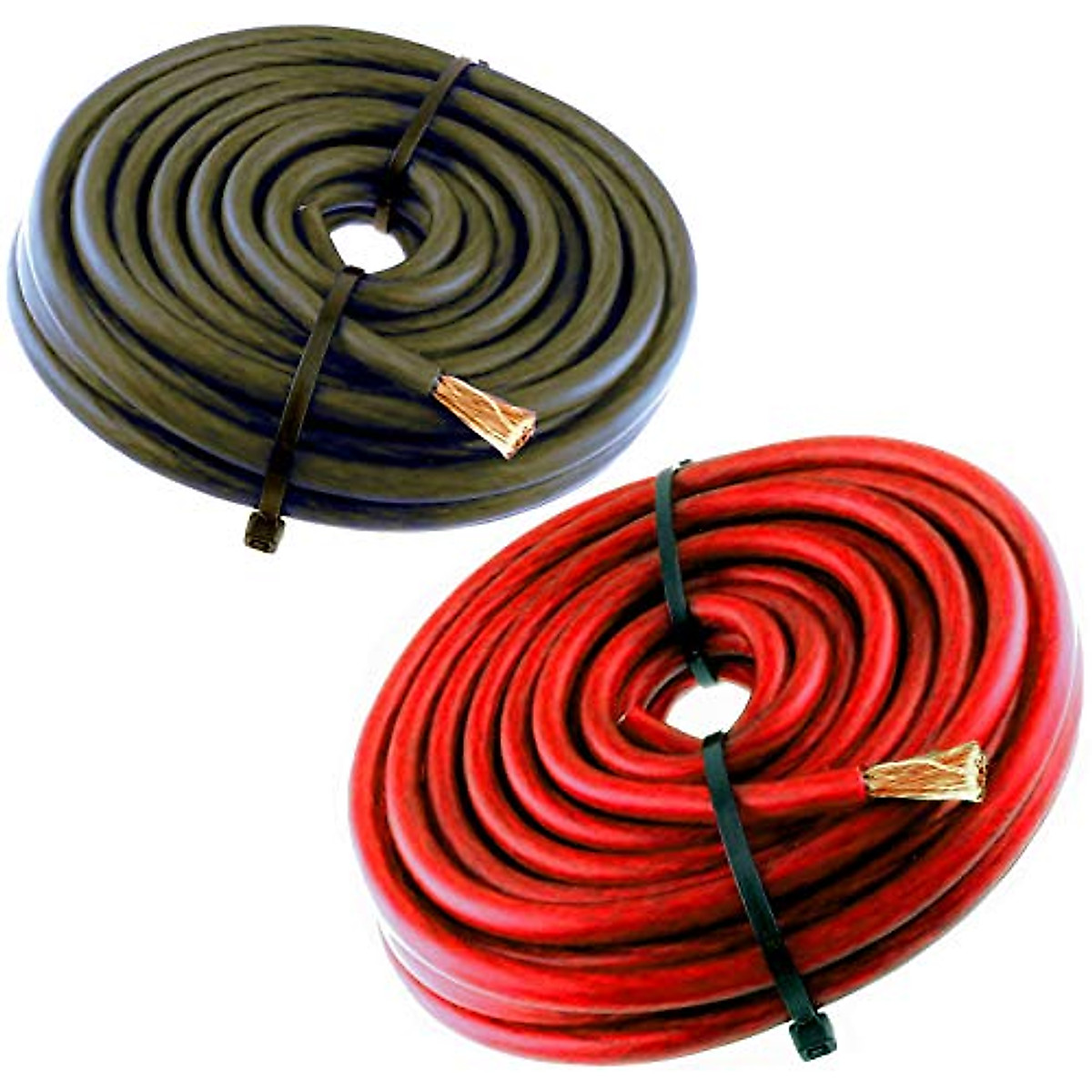 20FT 8 Gauge Primary Speaker Wire Amp Power Ground Car Audio 10' Red + 10' Black