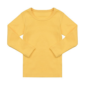 AVAUMA Baby Boys Girls Pajama Set Kids Toddler Snug fit Basic Cotton Sleepwear pjs for Daily (Yellow-2 JS)