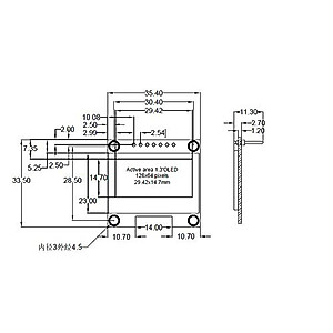 Hailege 1.3" SSH1106 IIC I2C OLED LCD Display 128x64 OLED Display Module for Arduino AVR PIC STM32 51 Raspberry Pi