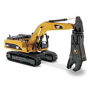 DM DIECAST MASTERS Caterpillar 330D L Hydraulic Excavator with Shear Core Classics Series Vehicle