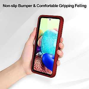 Jelanry for Samsung A71 5G Case Heavy Duty Protective Shell [Not for A71 5G UW SM-716V] Shockproof Sports Anti-Scratches Cover Non-Slip Bumper Hybrid Phone Cases for Samsung Galaxy A71 5G, Red/Black