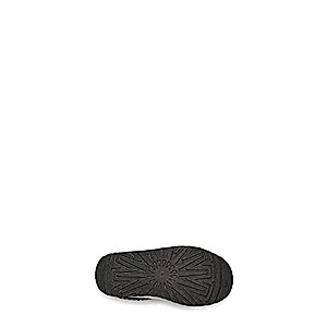 UGG Unisex-Child Tazz Leather Slipper, Silver Metallic, 6 Big Kid