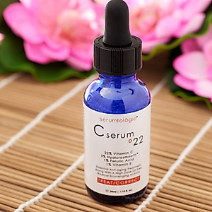 serumtologie C Serum 22 – Pure Vitamin C Serum for Face with Hyaluronic Acid & Ferulic Acid | Potent Anti-Aging Serum for Dark Spots, Fine Lines and Wrinkles | Brightening Serum - 1.15 Fl Oz
