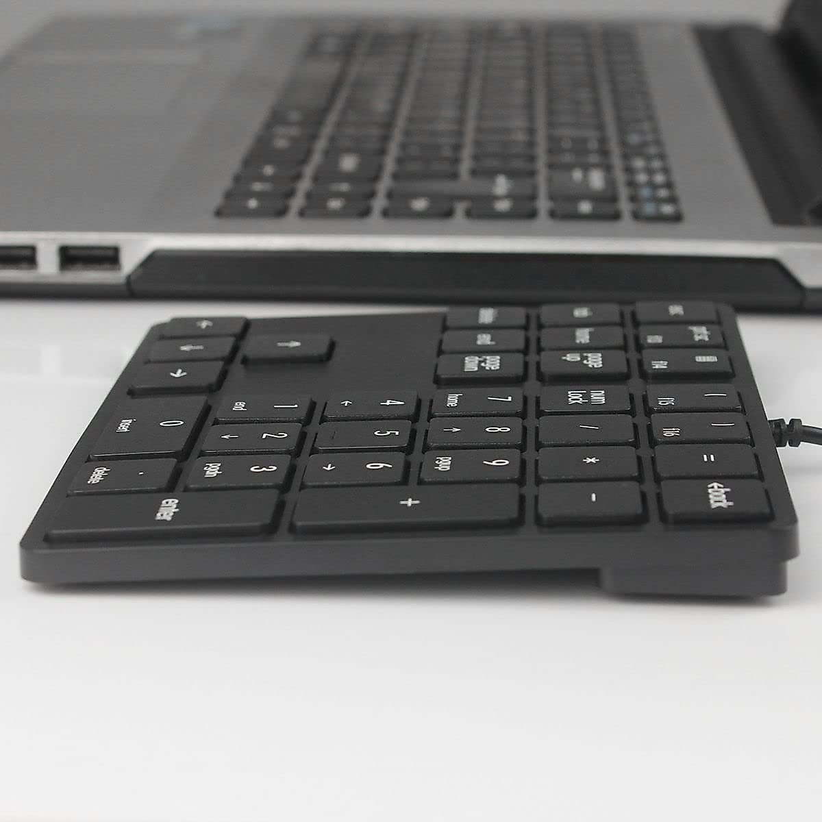 Qisan Numeric Keypad 34 Keys (30%) Mini Multifunctional Wired Number Keypad Black Magicforce | Number Pad for Laptop | Gaming Keypad for Pc | Laptop Accessories | Keypad for Computer-Black Magicforce