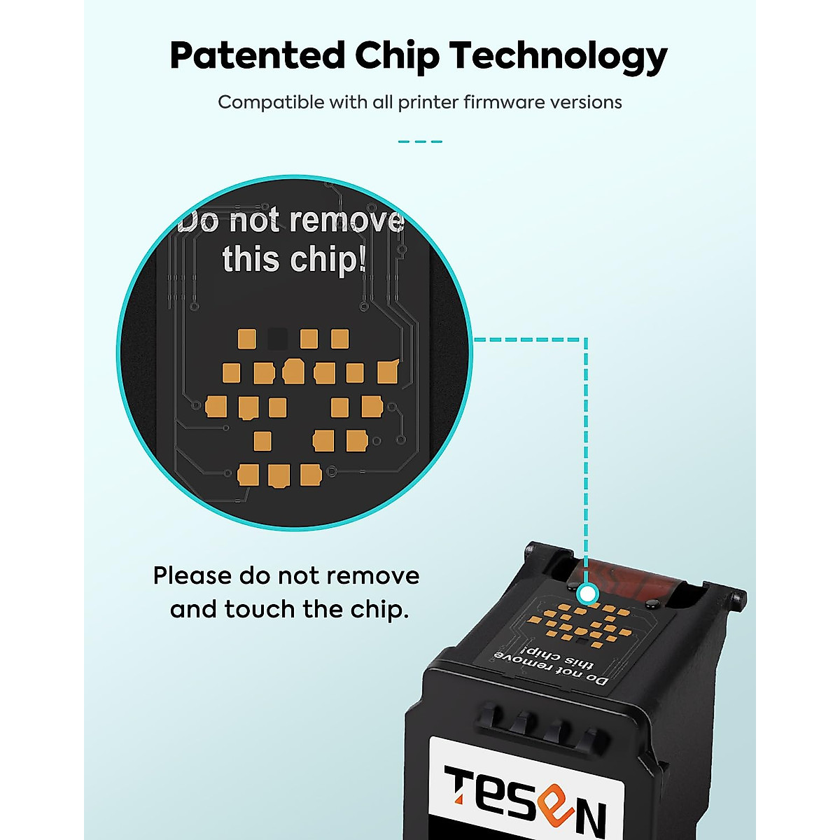 TESEN 67XL Remanufactured 67XL Ink Cartridge Replacement for HP 67XL 67 XL Use with HP Envy 6030 6034 6075 DeskJet 1255 2723 2755 Plus 4122 4140 Printer Ink (2 Pack, 1 Black+1 Color)