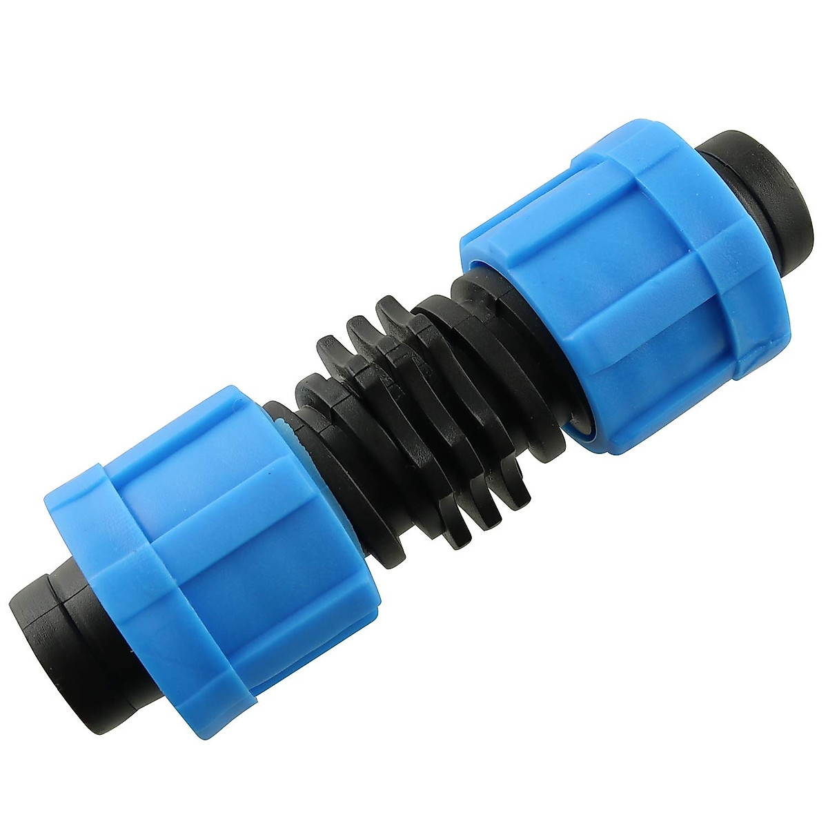 JCBIZ 10pcs Drip Irrigation Coupling 16mm Blue Connector Farm Irrigation Tools 1/2" Universal Joint Drip Irrigation Tube Fittings for Most 16-17mm Drip Irrigation Tube