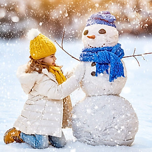 WILLBOND 24 Pcs White Faux Fur Pom Poms for Hats Faux Fluffy Pom Pom Balls with Elastic Loop 3.15" DIY Knitting Hat Pompoms for Keychains Shoes Scarves Bags Charms Crafts Accessories