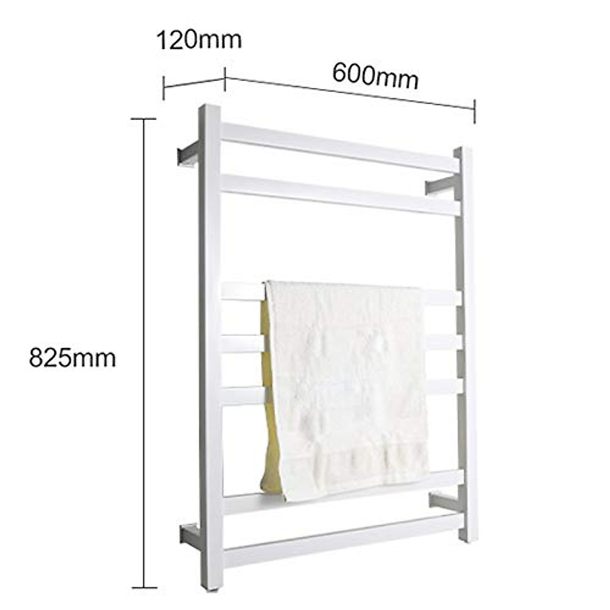 Bathroom Towel Warmer Electric Heated Towel Rack, Electric Heated Towel Rack, Wall-Mounted Towel Warmer with 15 Heated Bars, 304 Stainless Steel Heated Towel Rail Radiator, Bathroom Drying Rack, 1200X