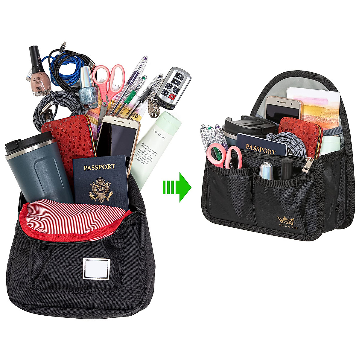 Diadem Mini Backpack Organizer Insert
