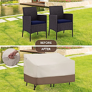 HERA'S PALACE Waterproof Outdoor Bench Cover, 600D Heavy Duty Outdoor Sofa Cover, Windproof & Anti-UV, Patio Furniture Covers for Loveseat, 89 x 34 x 33 inches