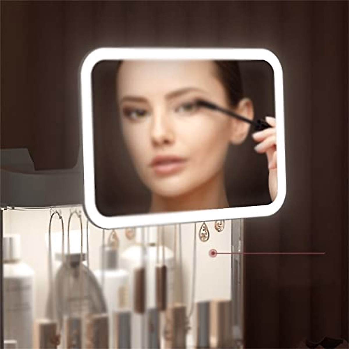 TKFDC Shelf Desktop Handheld Cosmetic Organizer Drawer Dustproof Shelf Desktop Skin Care Organizer Lipstick Storage