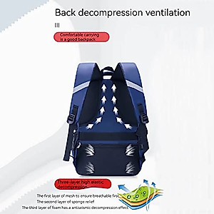 HANXIUCAO Backpack for Boys Wear-Resistant Hidden Pocket on Back Large Capacity Book bags Primary Middle School (Black)