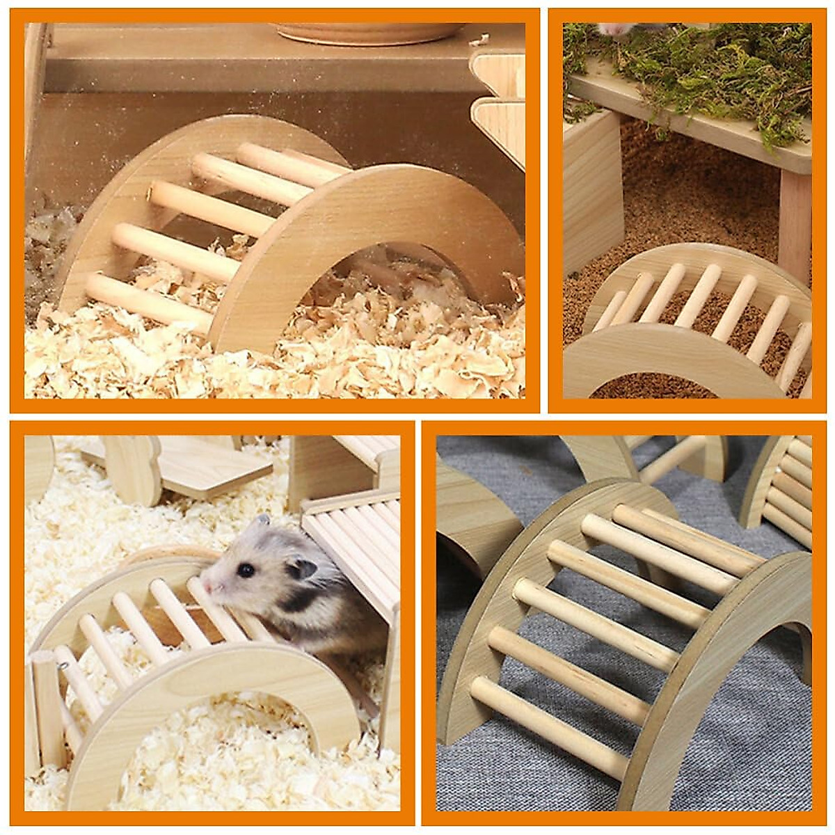 Ipetboom Hamster Toy Bridge Rat Ladders Hamster Ladder Hamster Toys Hamster Bridge Hamster Cage Ladder Chinchilla Climbing Toy Chinchilla Bridge Toy Chinchilla Training Ladder Hamster Stuff