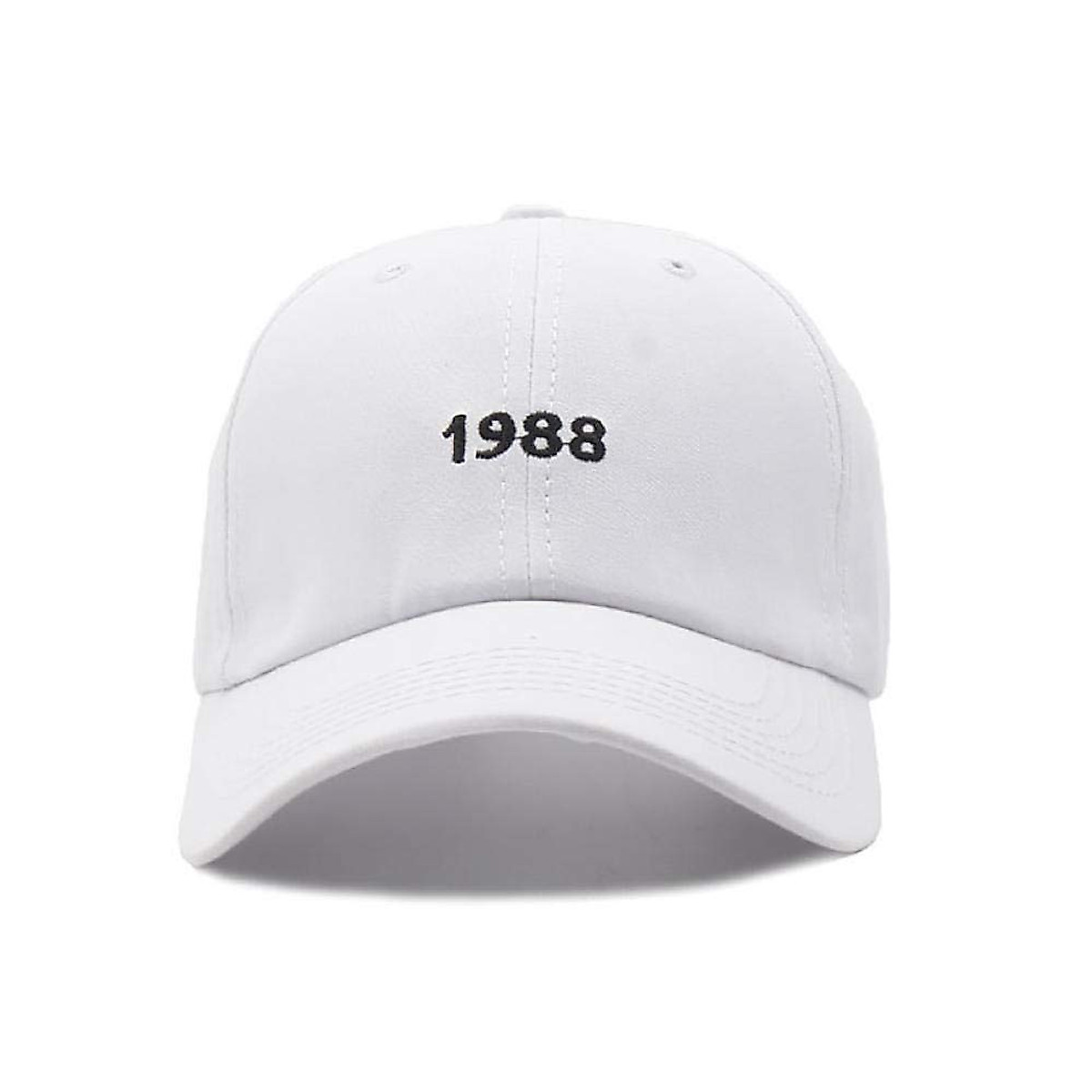 SUNS 1988 Retro Baseball Cap Adjustable Baseball Cap Cotton Denim Dad Hat-White_M (56-58Cm)