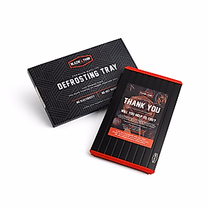 BLAZIN' THAW Defrosting Tray for Frozen Meat | 14” Large-Size | Aluminium Plate for Thawing Frozen Food | Natural Thawing Process | No Microwaves, No Cold/Warm Water Required |