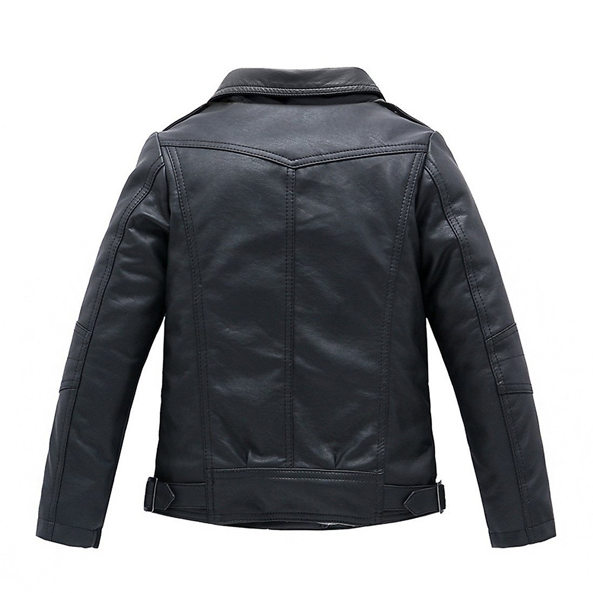 LJYH Children Collar Motorcycle Faux Leather Coats Kids Bomber PU Soft Leather Jackets 5/6yrs
