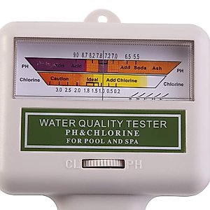 PH Meter Chlorine Tester, Portable 2 in 1 Digital Water Quality Analysis Monitor and Chlorine Level CL2 Tester Meter for Swimming Pool, Spa, Drinking Water