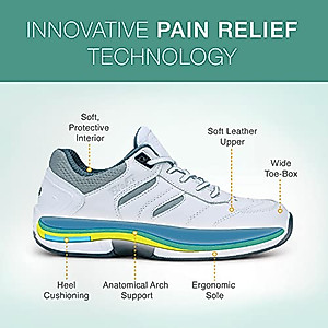 Orthofeet Women's Whitney Walking Shoe, White, 8.5