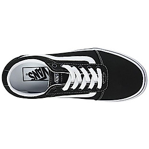 Vans Women's Ward Platform Low-Top Sneakers, Black ((Canvas) Black/White 187), 7.5