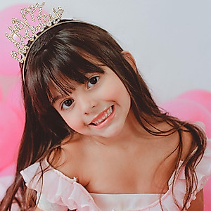 Ondder Gold Birthday Sash and Tiara for Women Birthday Party Decorations for Women Girls