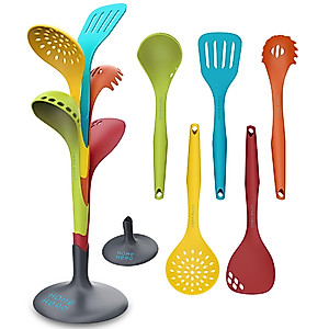 Home Hero 6 Pcs Kitchen Utensils Set - Nested Cooking Utensils Set - BPA Free First Home Essentials Utensil Sets - Household Essentials Kitchen Gadgets (Rainbow)