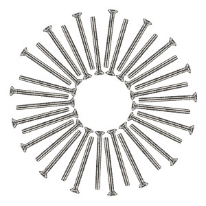 HanTof 50Pcs Extra Long Outlet Screws, Electrical Wall Plate Switch and Receptacles Mounting Screws, 6#-32 x 1-1/2 Inches Outlet Extender Screws for Fix Wonky and Sunken Outlets, 18-8 Stainless Steel