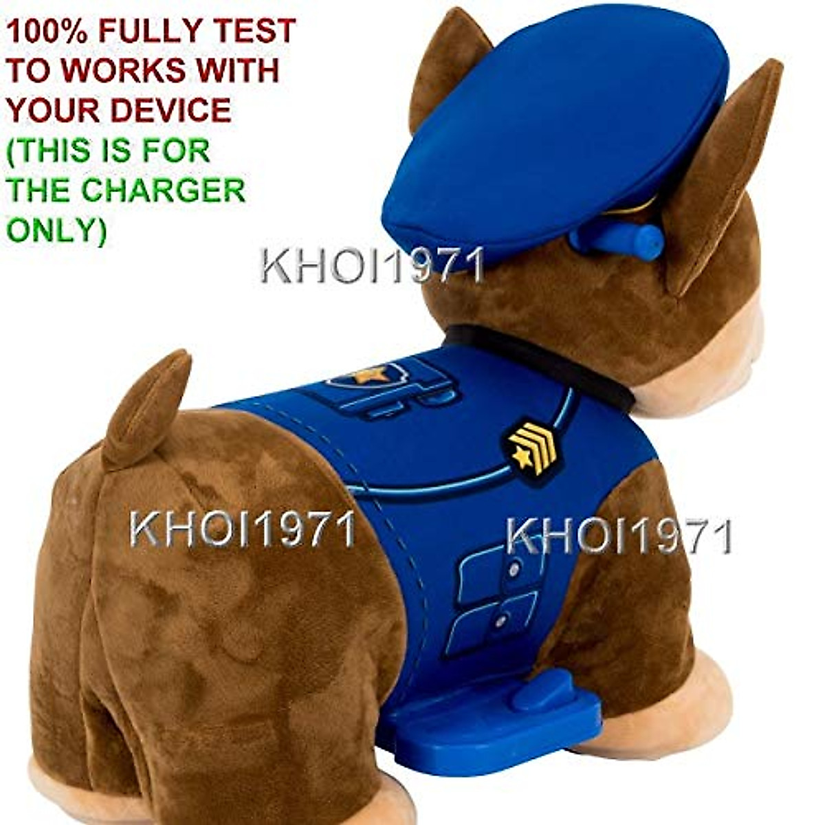 KHOI1971 Wall Charger AC Adapter Power Compatible with Huffy 19089 PAW Patrol Chase Plush Ride on 6V-Volt Battery