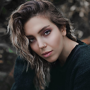 YADOCA 5Pcs 18G 16G Surgical Steel Nose Rings Hoops for Women Men Clicker Septum Hinged Segment Lip Nose Rings Helix Cartilage Conch Rook Earrings CZ Opal Body Piercing Jewelry 8mm 10mm