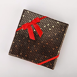 Meseey 50pcs 8 Inch Stretch Elastic Loops with Pre-Tied Red Ribbon Bows for Gift Wrapping,Baby Showers, Weddings, Christmas Boxes (8", Red)