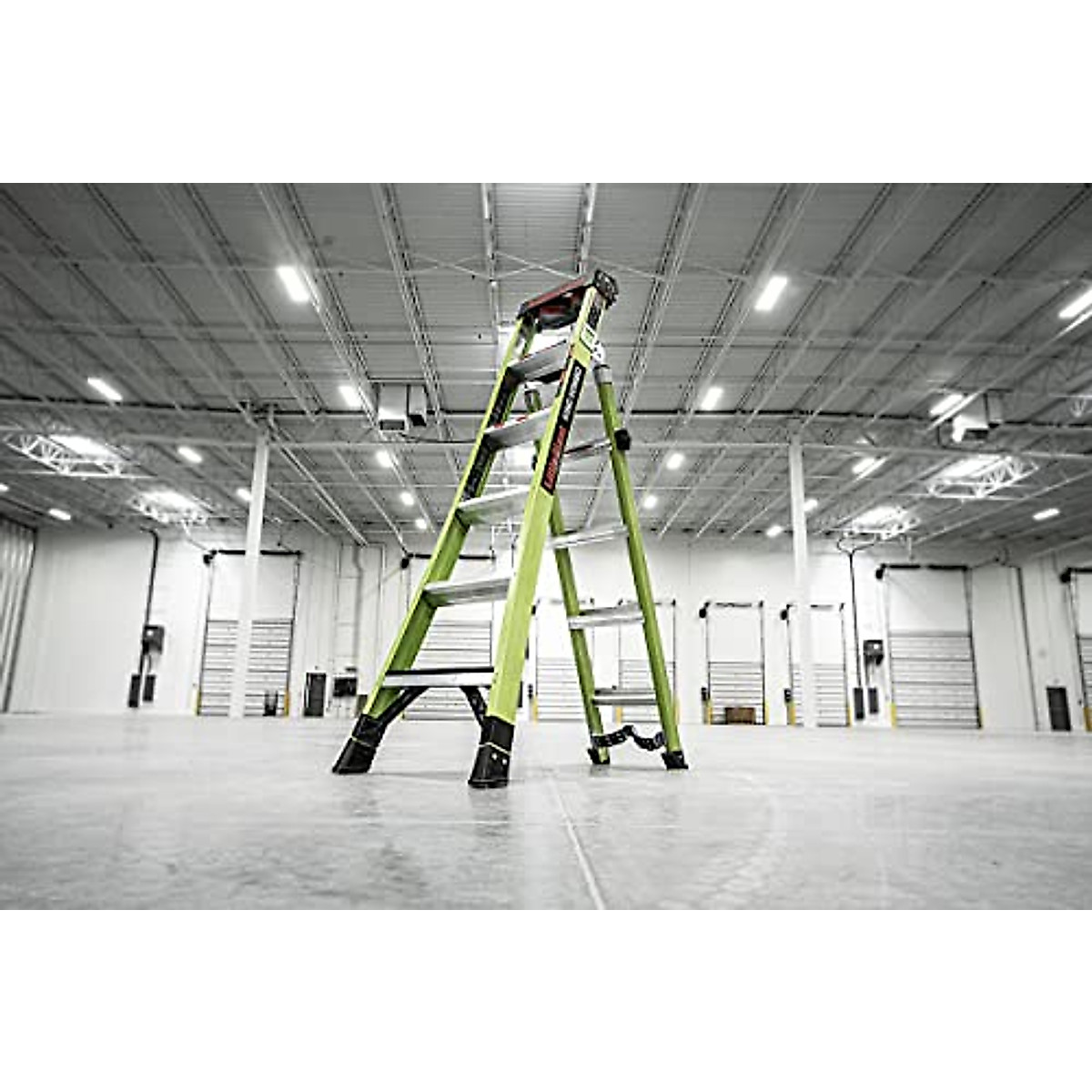 Little Giant Ladders, King Kombo 2.0 XT, Industrial, M6, 6 Ft. A Frame, 10 Ft. Extension, Fiberglass, Type 1AA, 375 lbs Weight Rating, (13936-071), Hi-viz Green